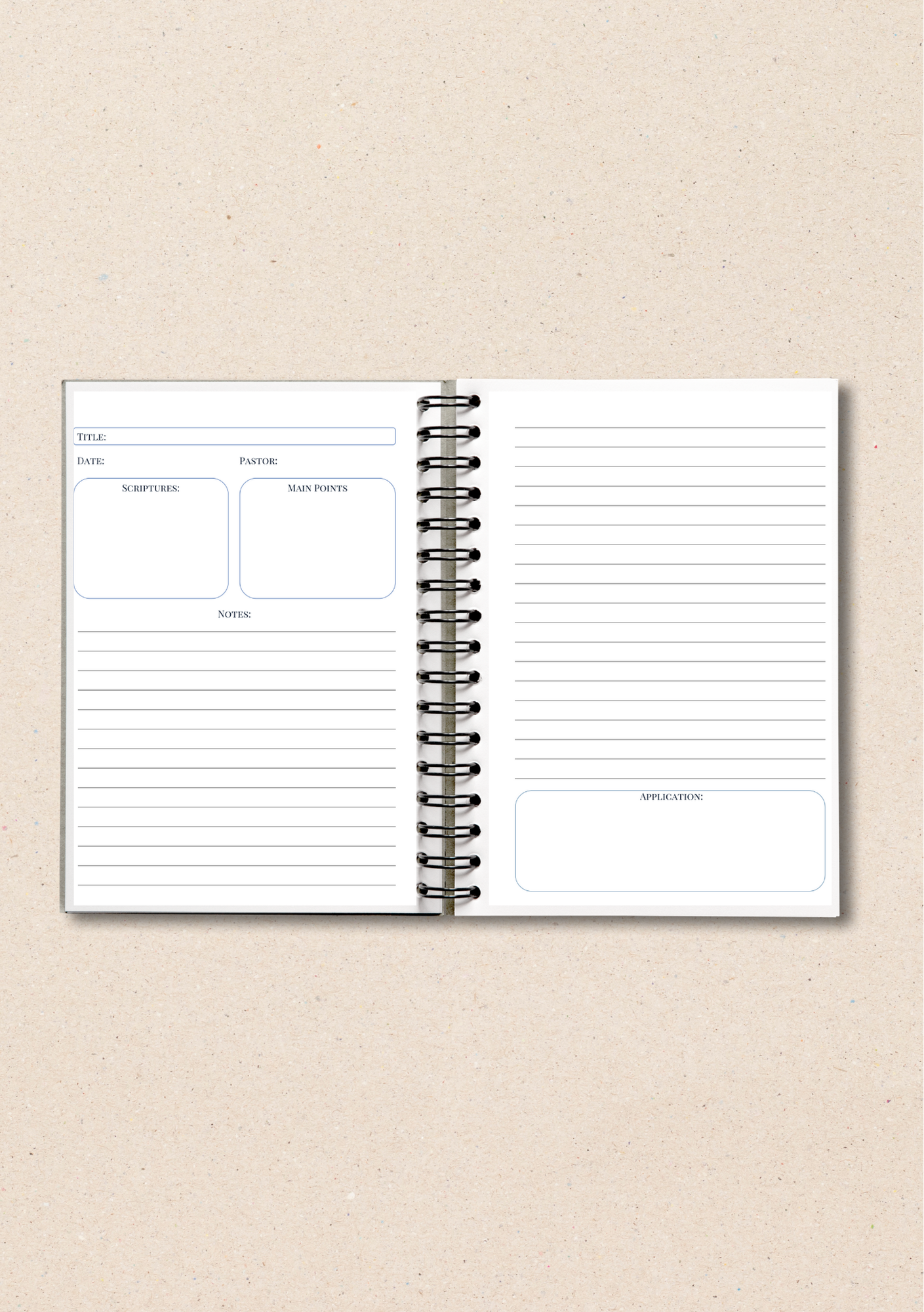 Customisable Sermon Notebook – Askin Designs